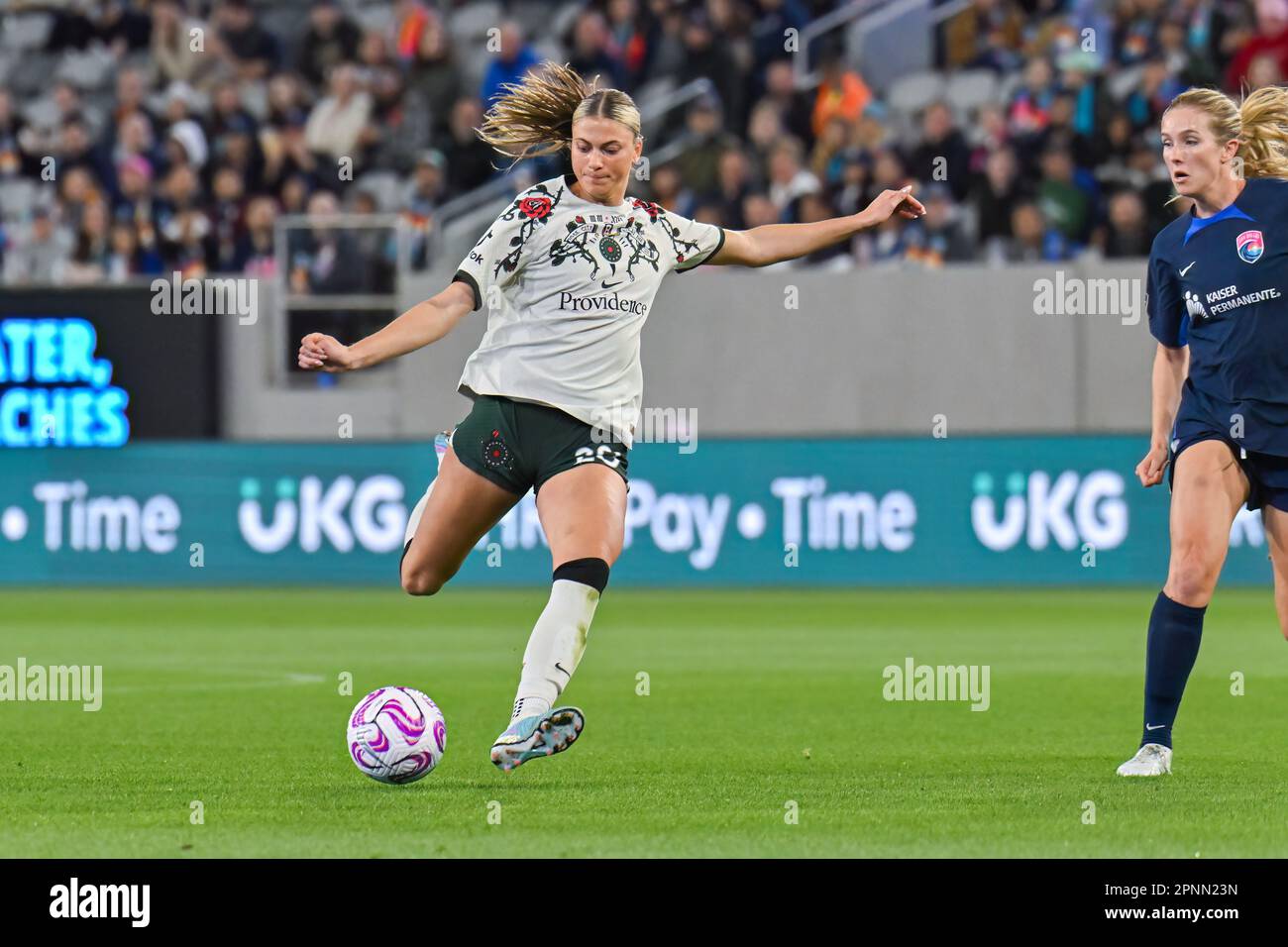 San Diego, California, USA. 19th Apr, 2023. Portland Thorns defender ...