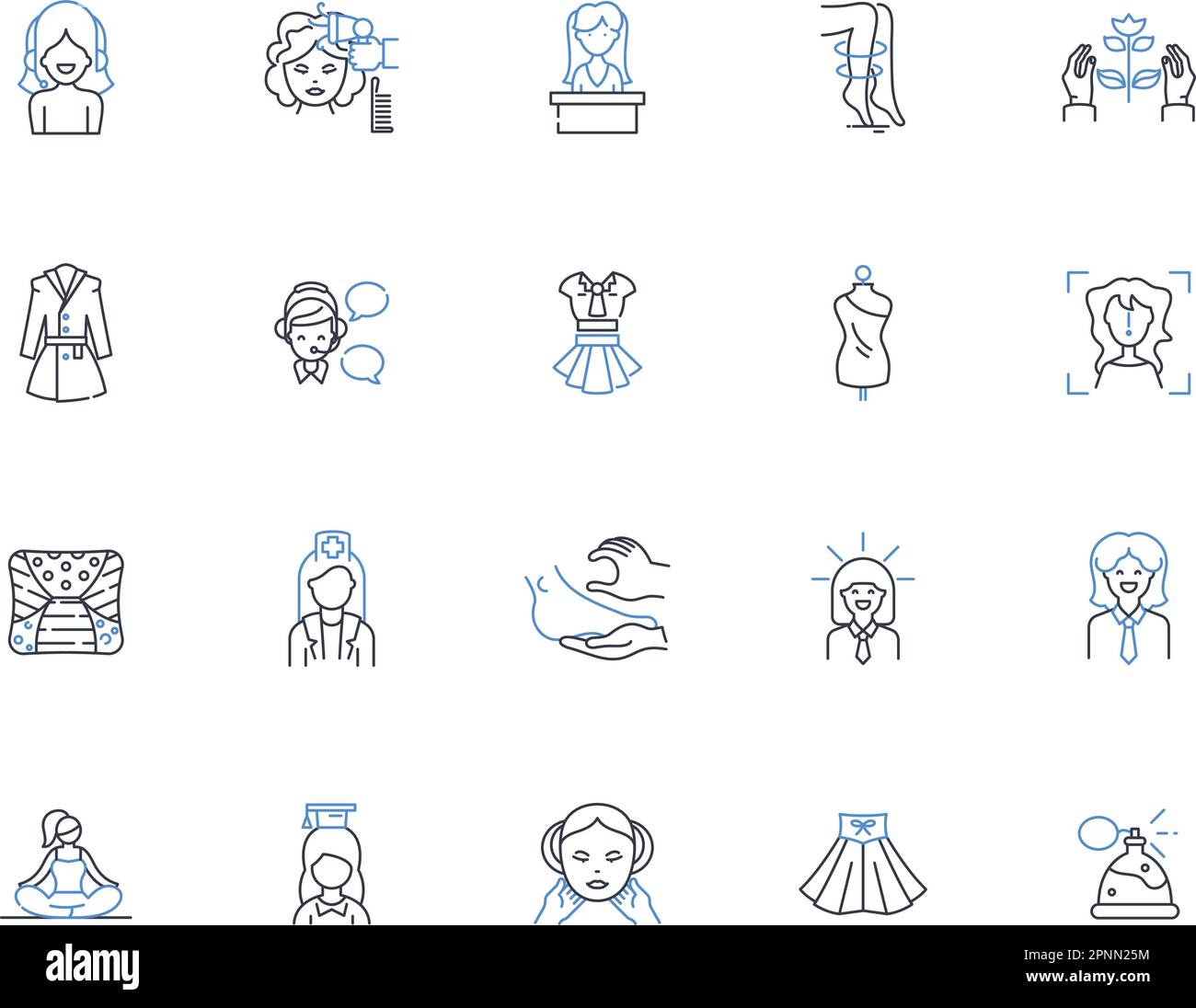 Daughters line icons collection. Love, Joy, Pride, Protectiveness ...