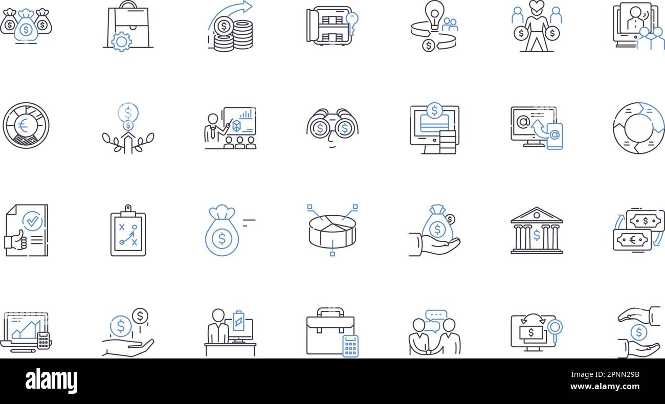 Capital advice line icons collection. Investment, Savings, Retirement ...