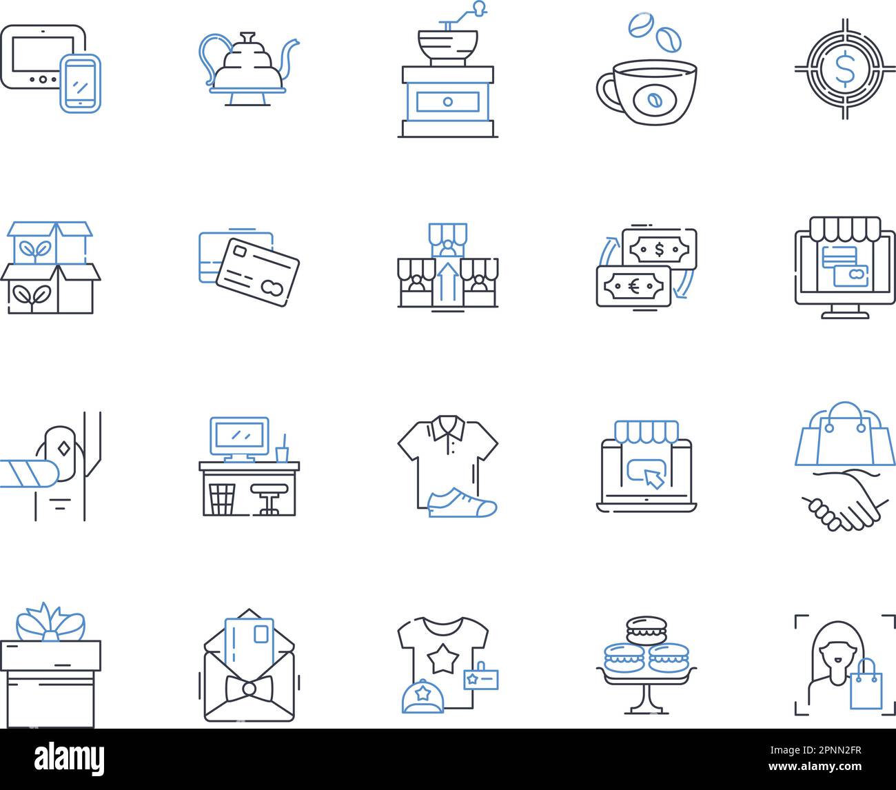 General store line icons collection. Nostalgia, Antiques, Provisions ...