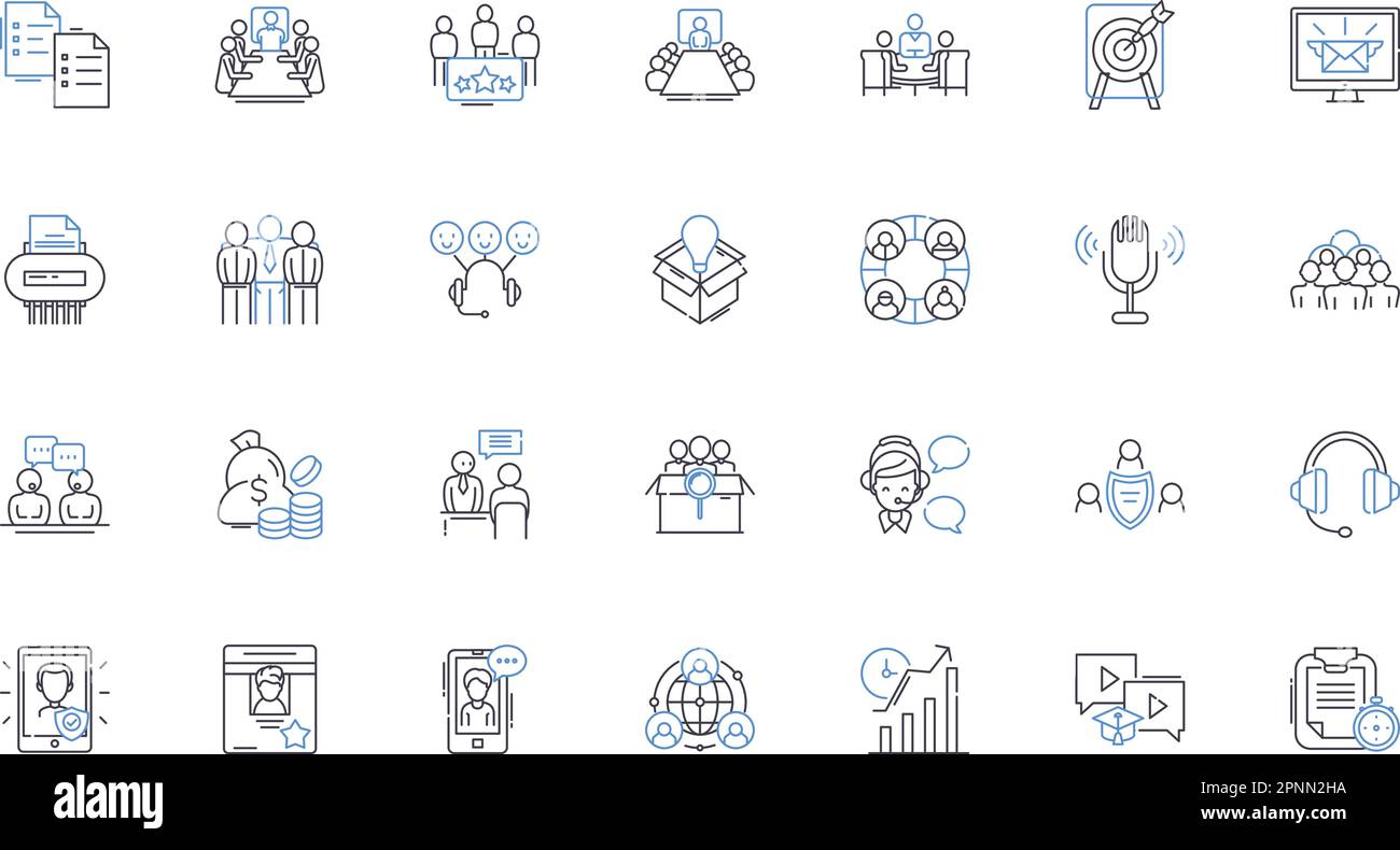 Trade Alliances line icons collection. Cooperation, Collaboration ...