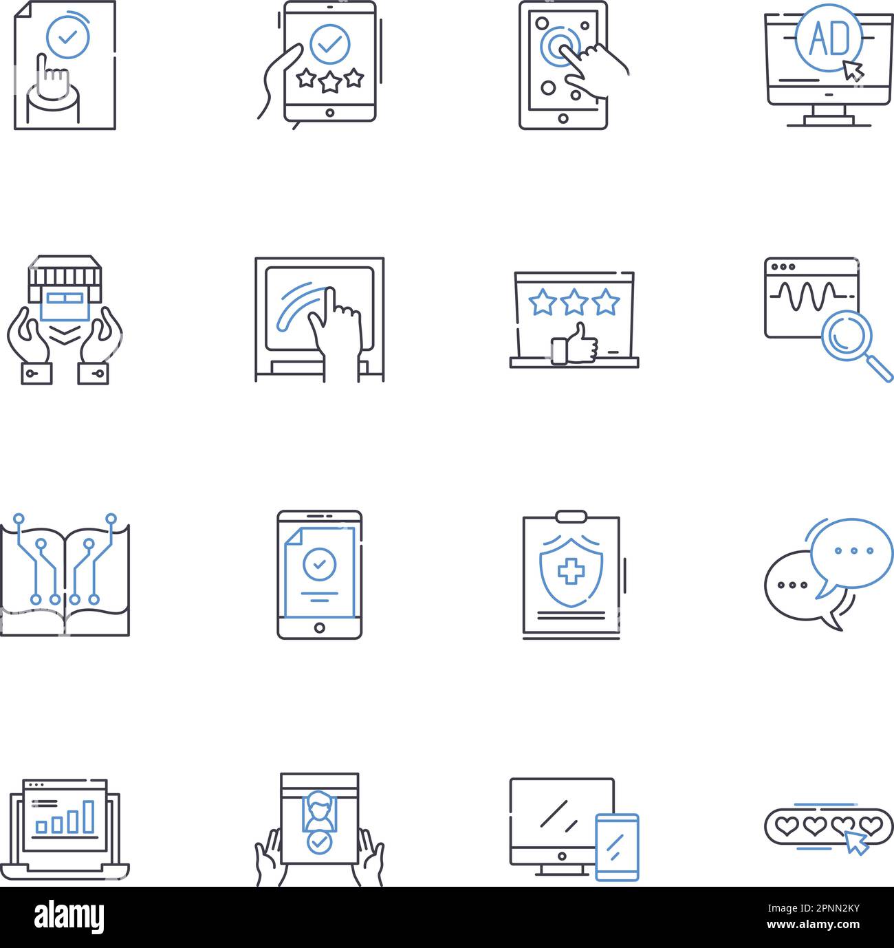 Fuzzy Logic line icons collection. Uncertainty, Membership, Crispness ...