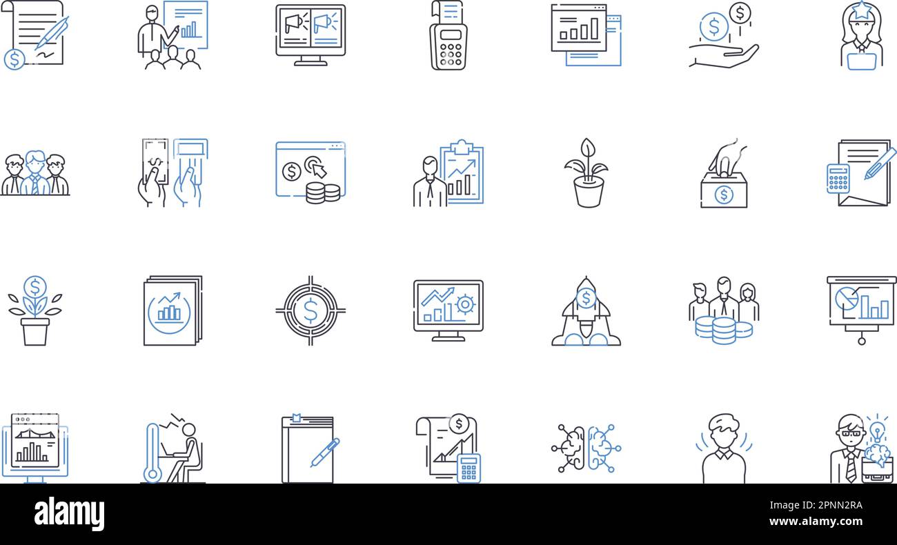 Investment Trust line icons collection. Dividend, Equity, Bond ...
