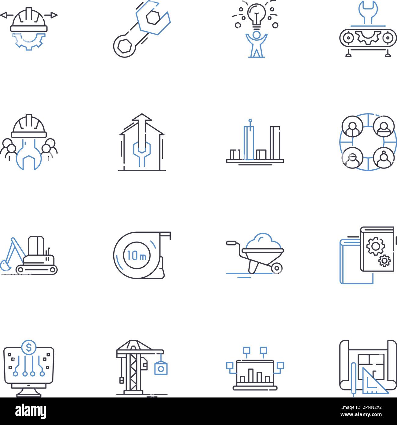 Economic growth line icons collection. Prosperity, Expansion, Development, Progress, Advancement ...