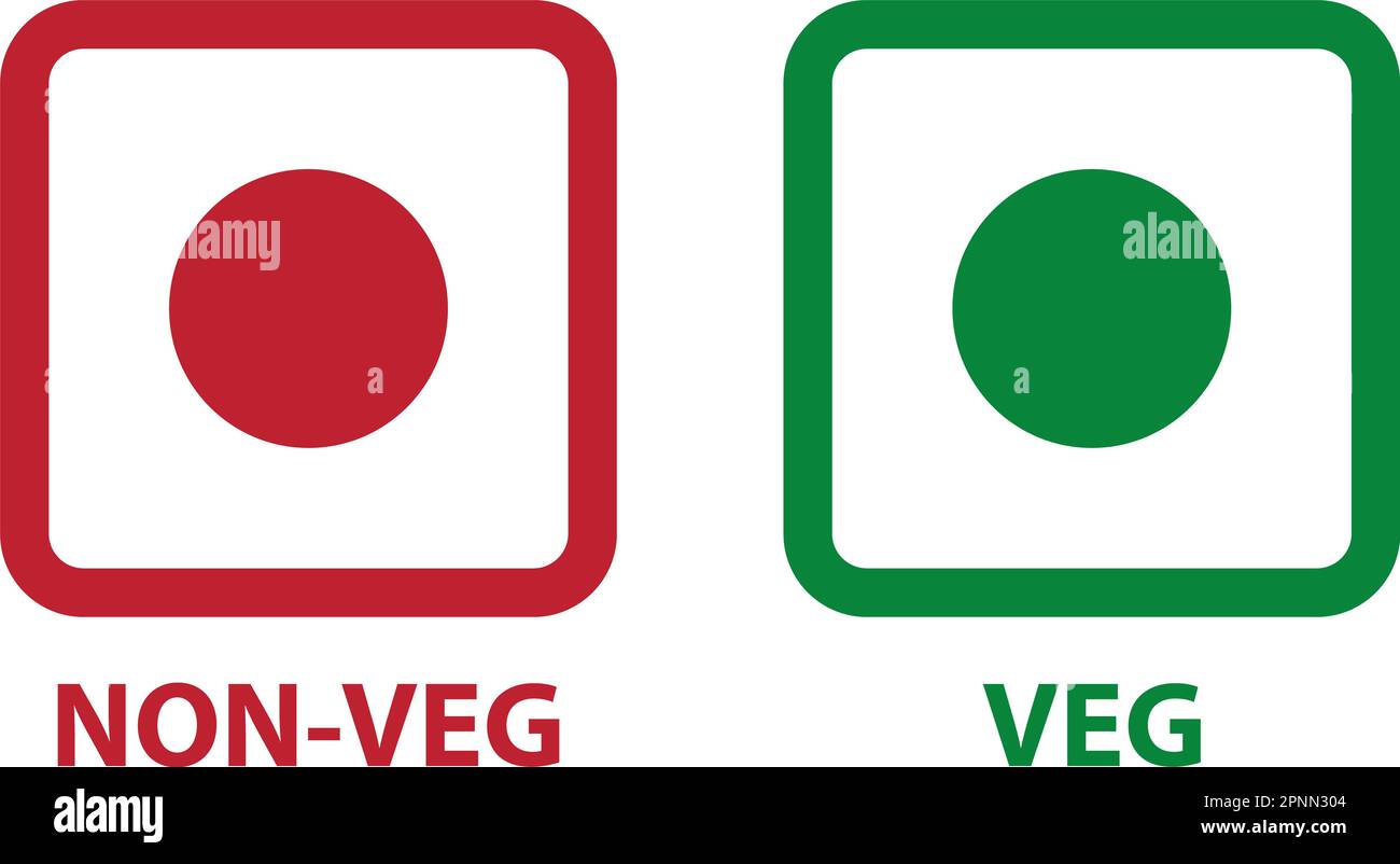 Veg and Non Veg Emoji icon on white background. Indian Food Concept ...