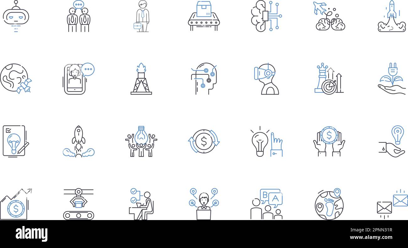 Inspiration motivation line icons collection. Ambition , Drive ...