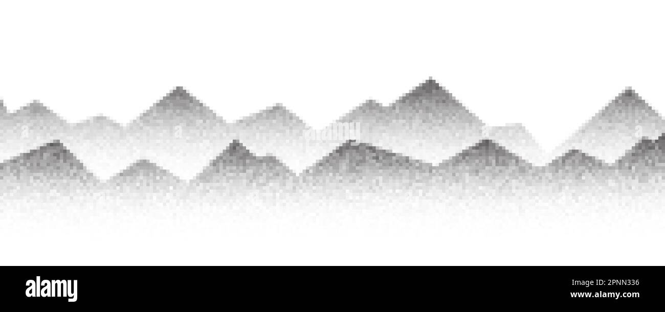 Dotted mountain gradient background. Noisy stippled grainy texture ...