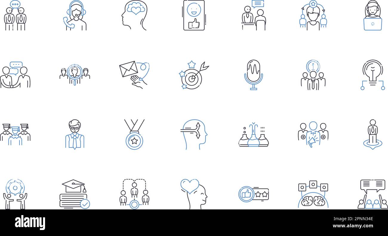 Strategic growth line icons collection. Expansion, Development ...