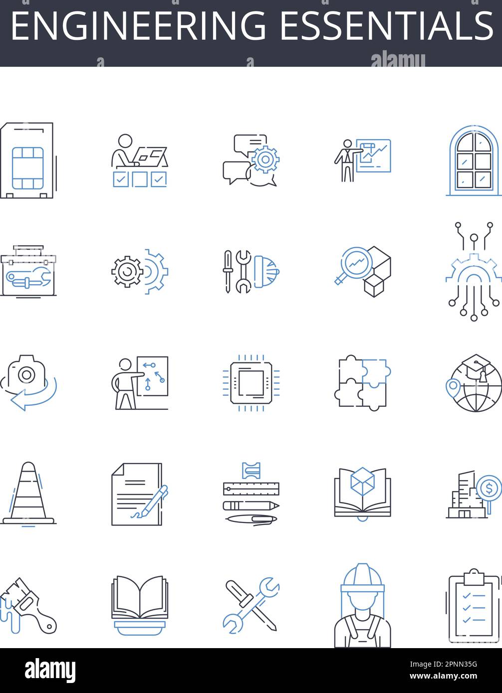 Engineering Essentials Line Icons Collection Globalization Internationalization Trade