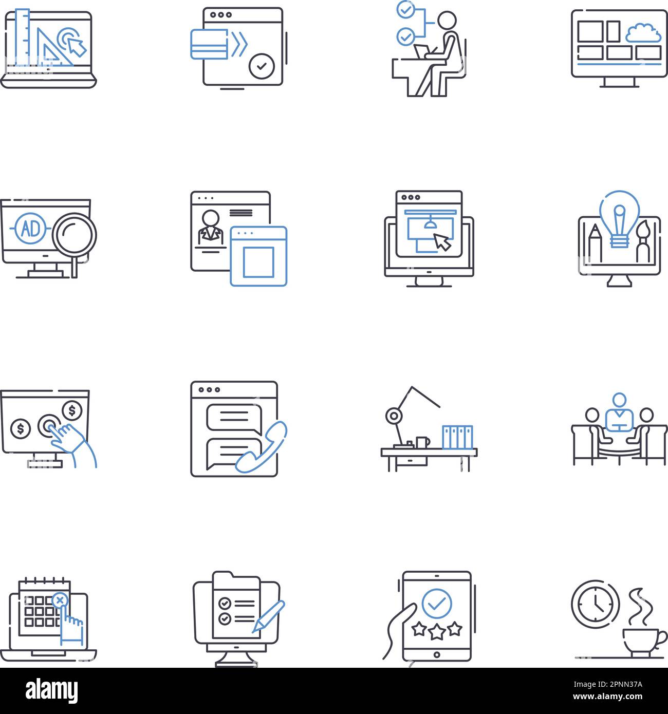 Brand promotion line icons collection. Advertising, Campaign, Branding ...