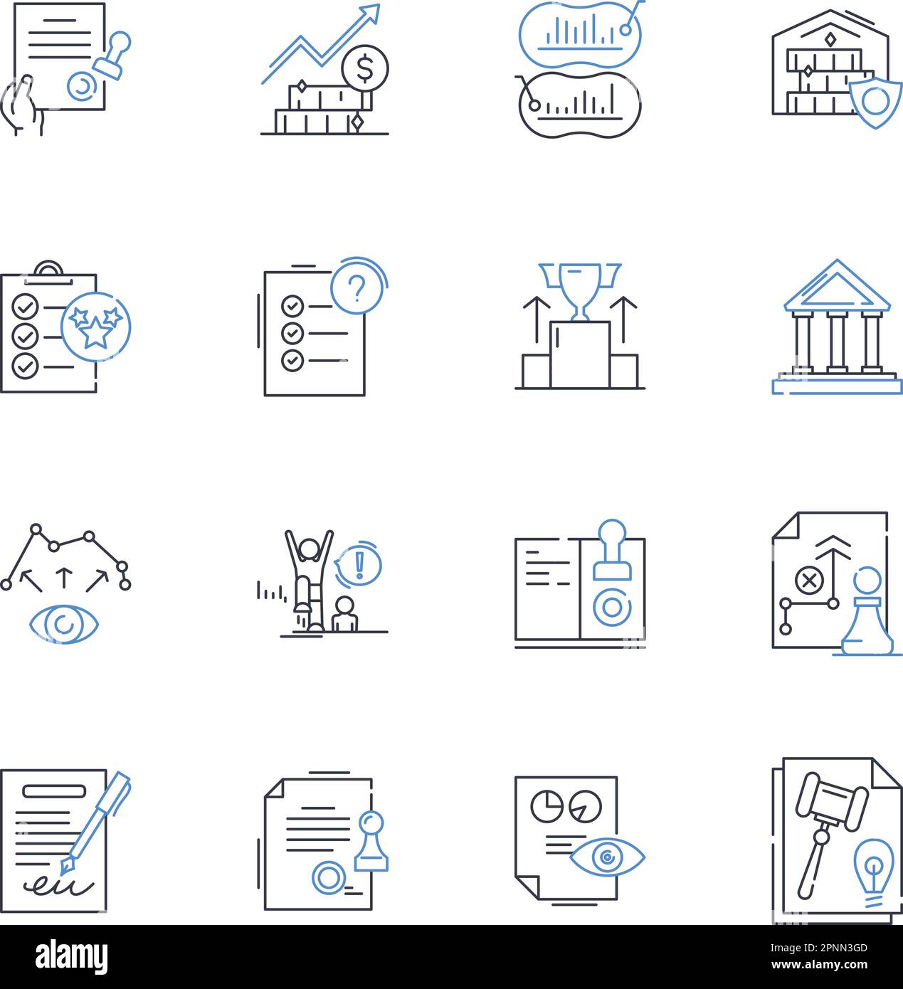 Representative agency line icons collection. Delegation, Intermediary ...