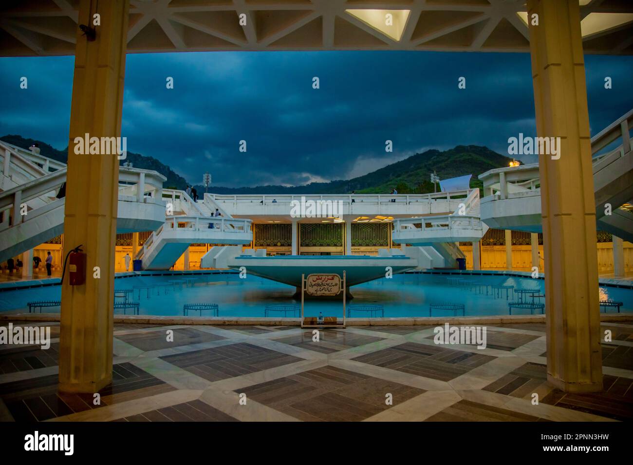 The Shah Faisal Mosque (Masjid) Cloudy day, The Modern Islamic ...