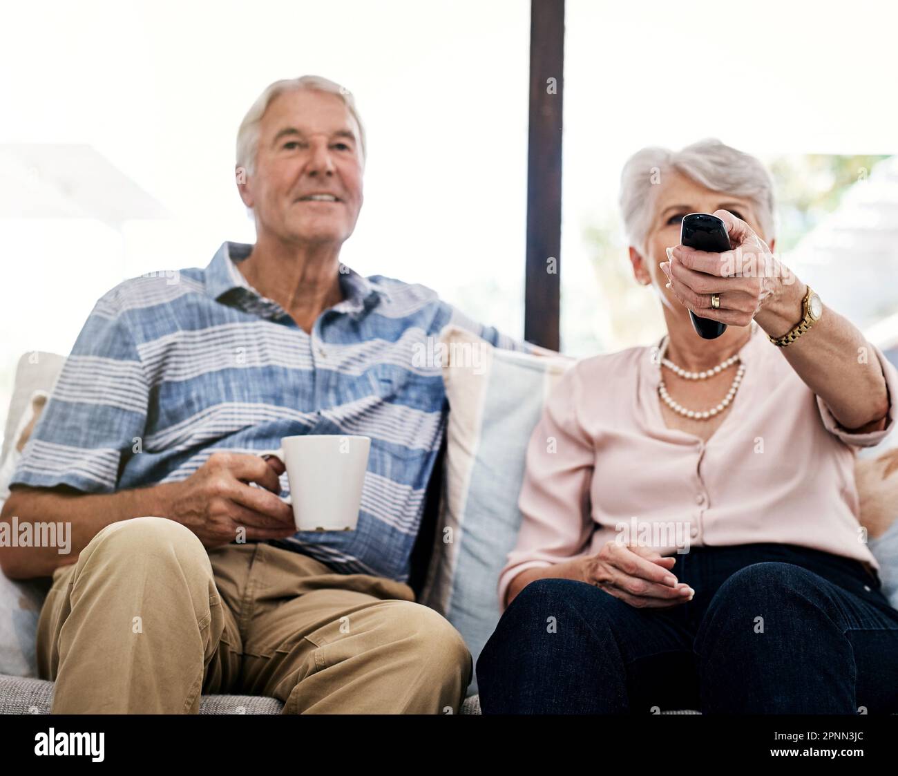 And now to get acquainted with these new tv shows. a senior couple ...