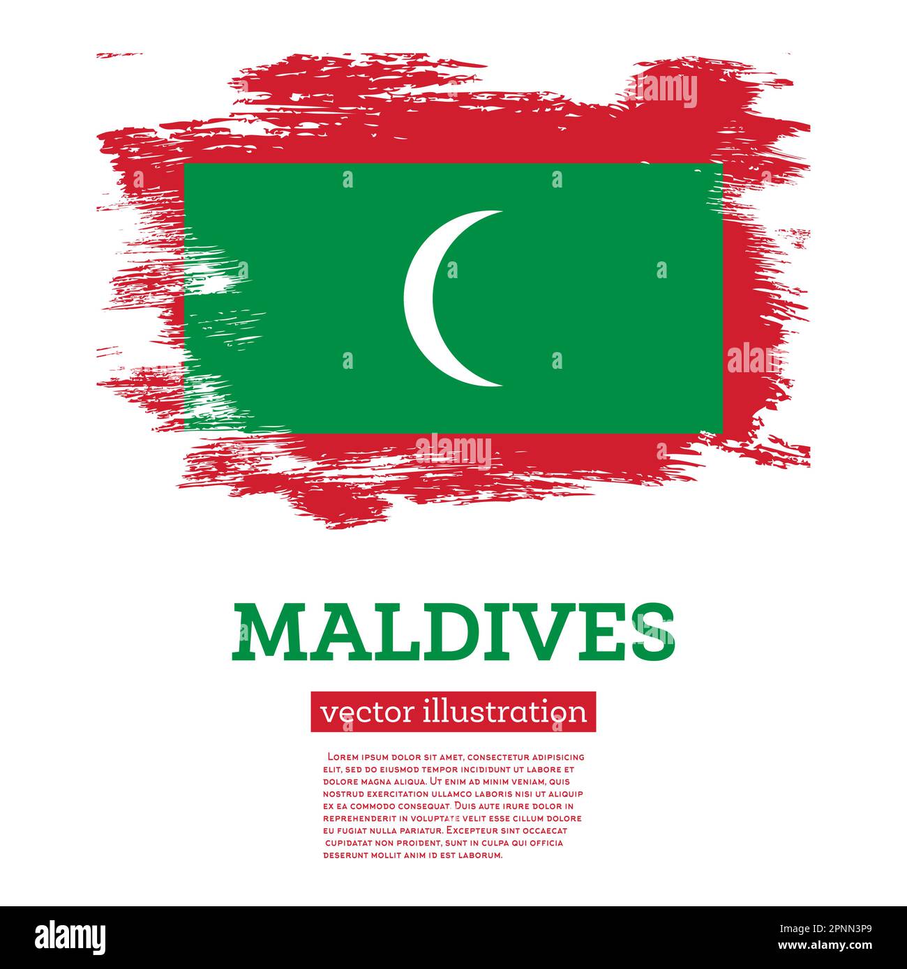 Maldives country flag hi-res stock photography and images - Alamy