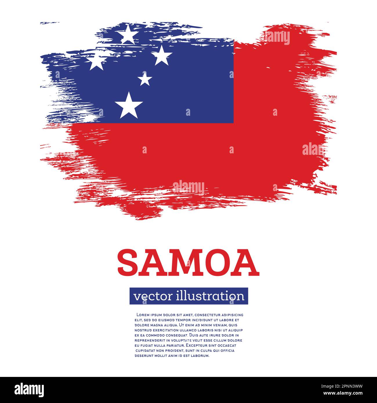 Samoa national flag Stock Vector Images - Alamy
