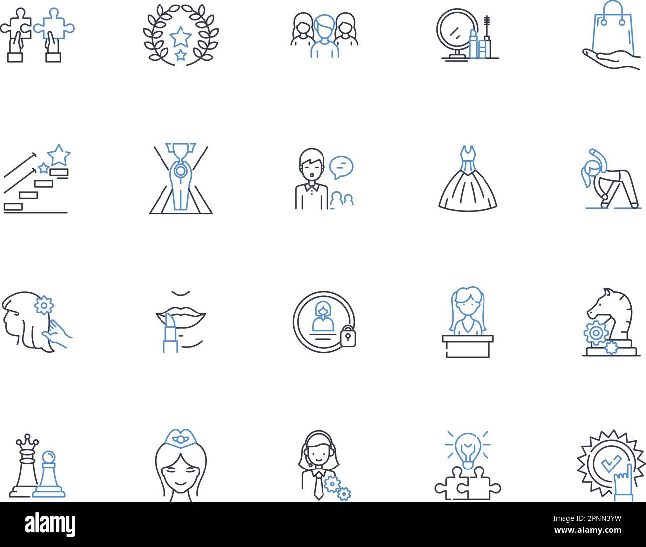 Women's suffrage line icons collection. Suffrage, Voting, Equality ...