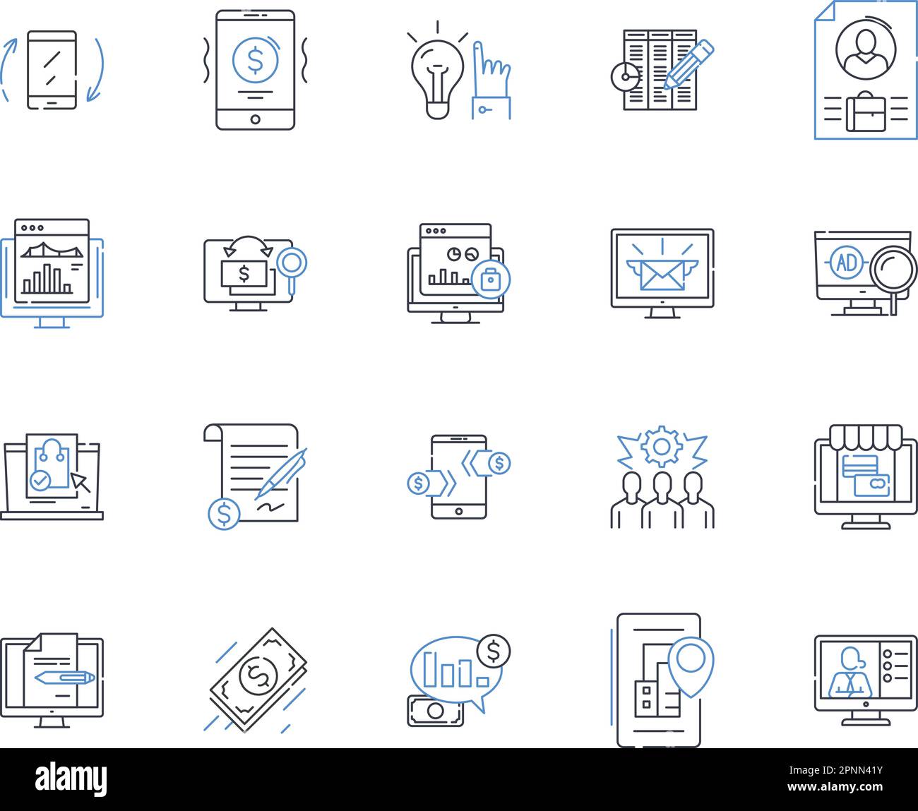 Initial Setup Line Icons Collection Configuration Installation Preparations Startup