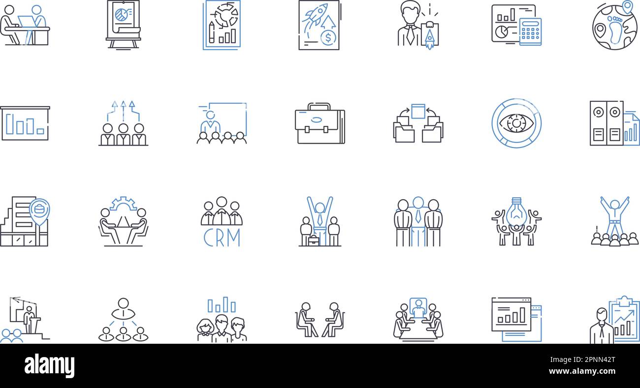 Virtual team line icons collection. Collaboration, Remote, Telecommute ...