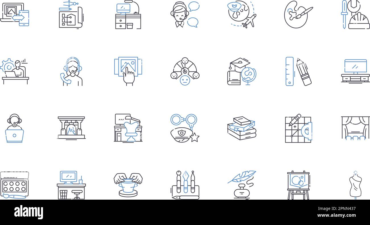 Expert and specialist line icons collection. Strategist, Proficient ... Expert and specialist line icons collection. Strategist, Proficient ...
