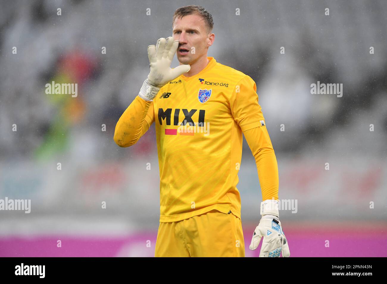 Tokyo, Japan. 15th Apr, 2023. FC Tokyo's Jakub Slowik during the 2023 ...