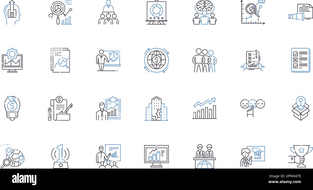 Project research line icons collection. Analysis, Experimentation ...