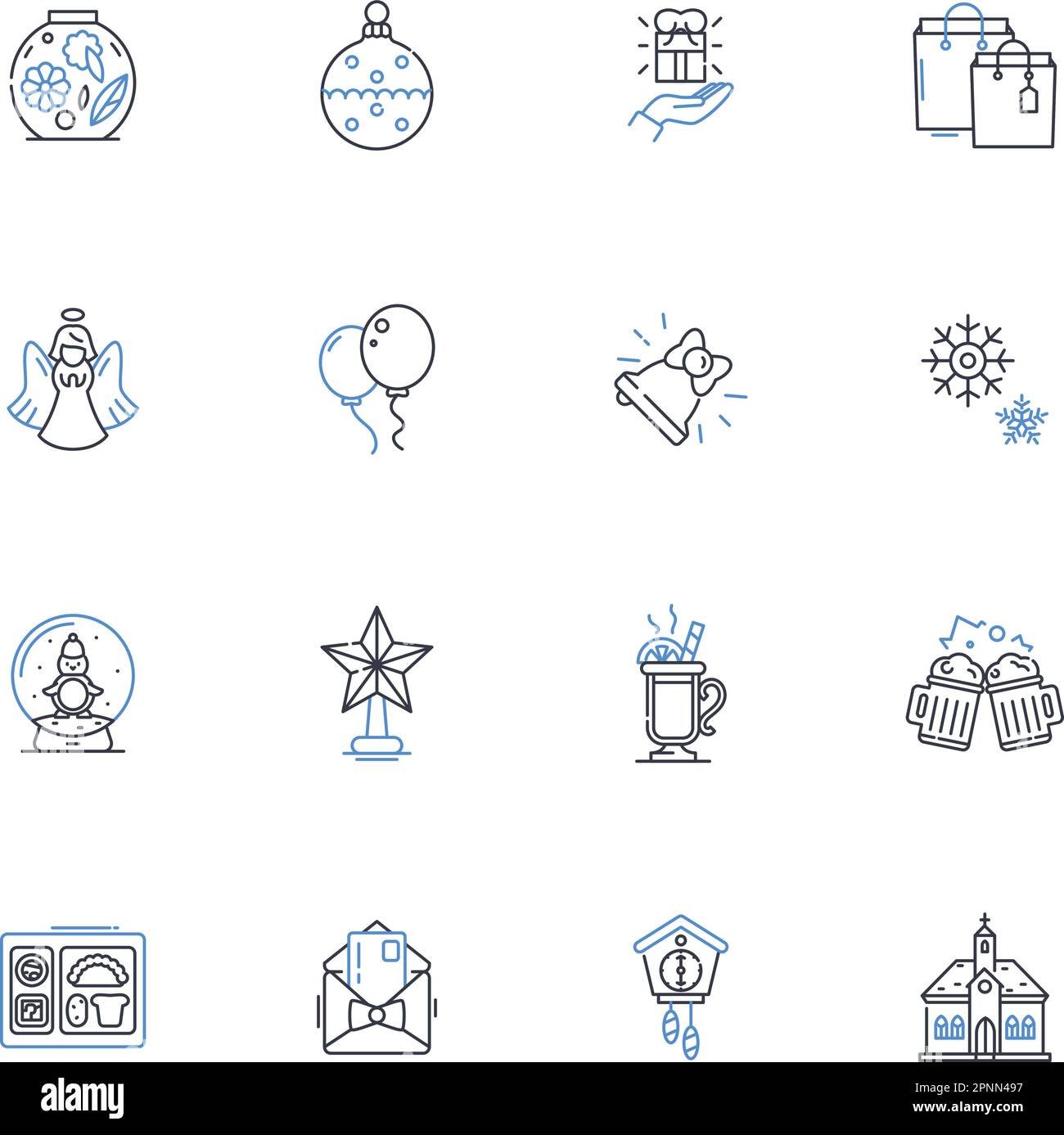 Sleigh rides line icons collection. Winter, Horse, Snow, Tradition ...