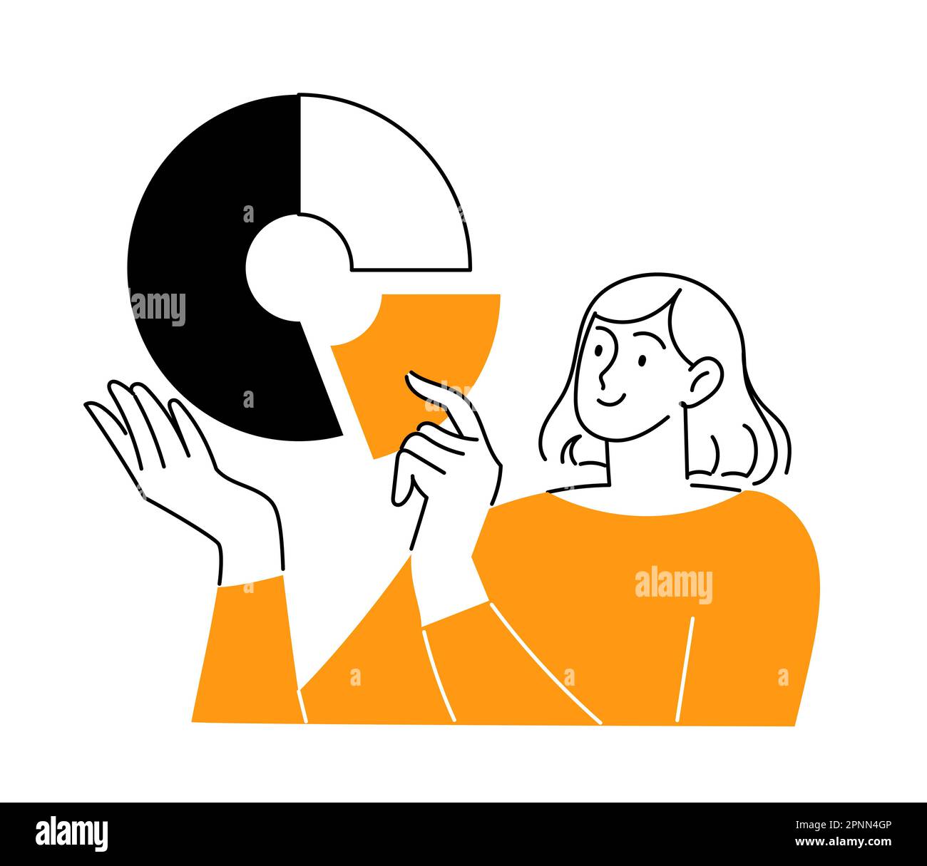 Woman works Cut Out Stock Images & Pictures - Alamy