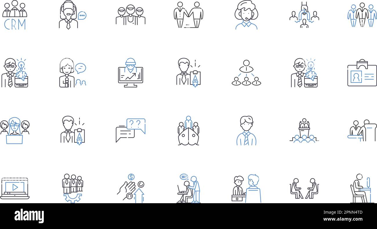 Trade force line icons collection. Commerce, Market, Export, Import ...
