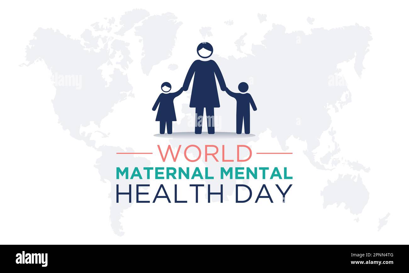 World maternal mental health day. Vector template for banner, greeting ...