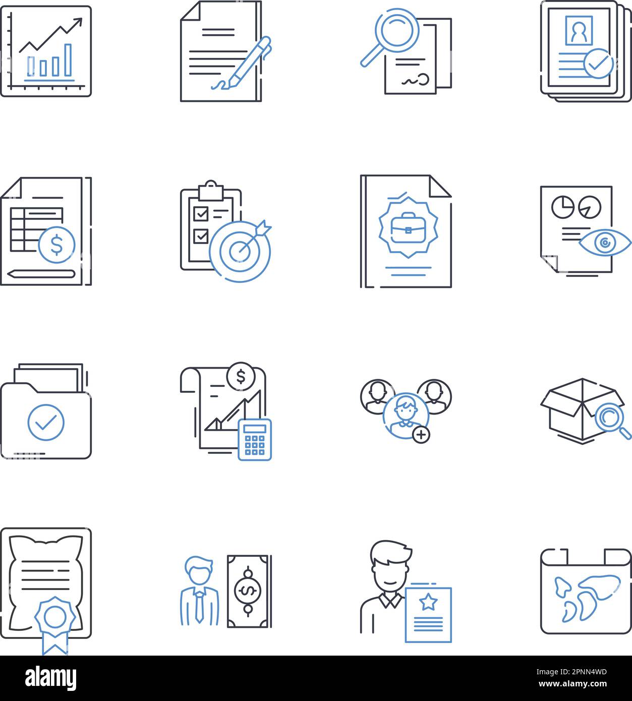 Information Analysis Line Icons Collection Analytics Data Insights Trends Patterns Metrics