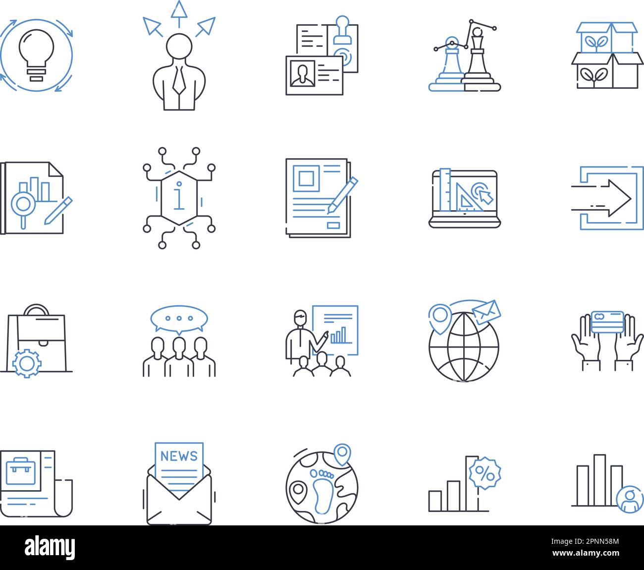 Budget forecasting line icons collection. Projection, Estimation ... Budget forecasting line icons collection. Projection, Estimation ...