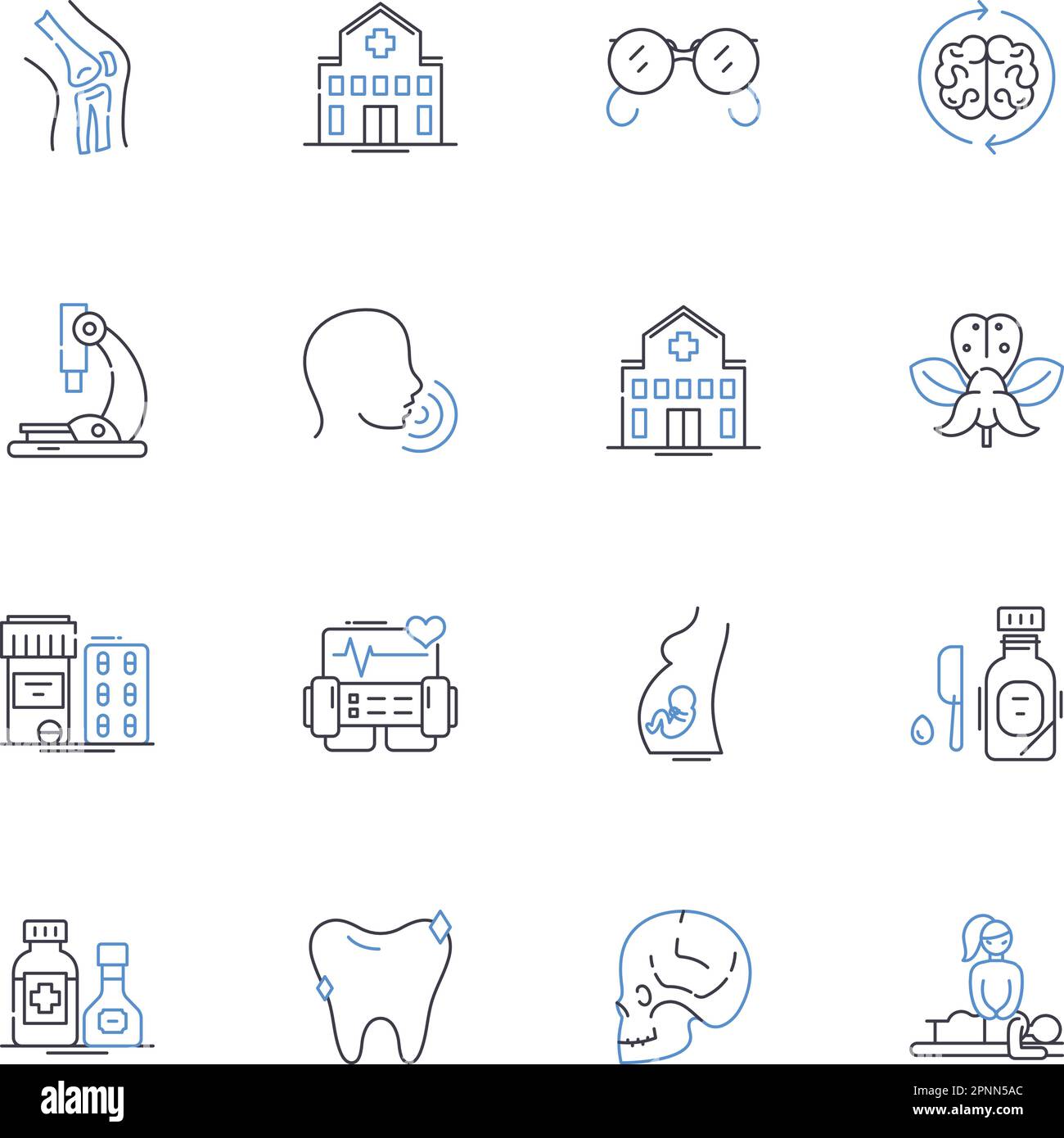 Surgical intervention line icons collection. Incision, Scalpel ...