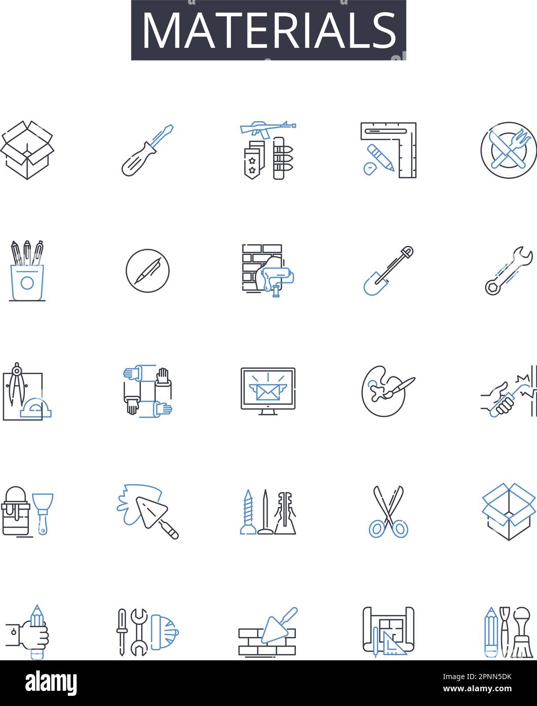 Materials line icons collection. Experts, Insiders, Professionals ...