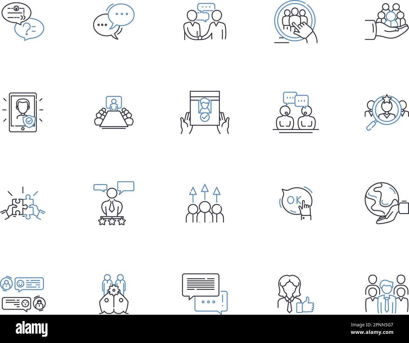 Guest satisfaction line icons collection. Delighted, Pleased, Content ...