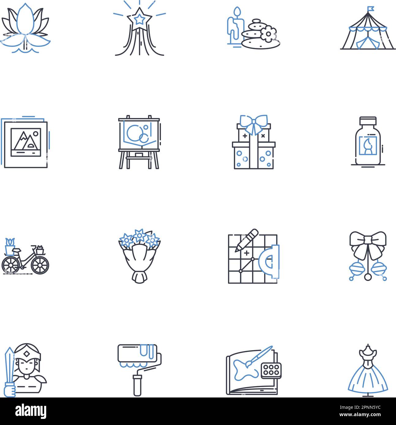 Breakthrough thinking line icons collection. Innovation, Creativity ...