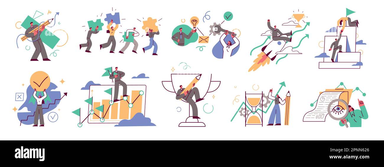 Busy people work development Cut Out Stock Images & Pictures - Alamy