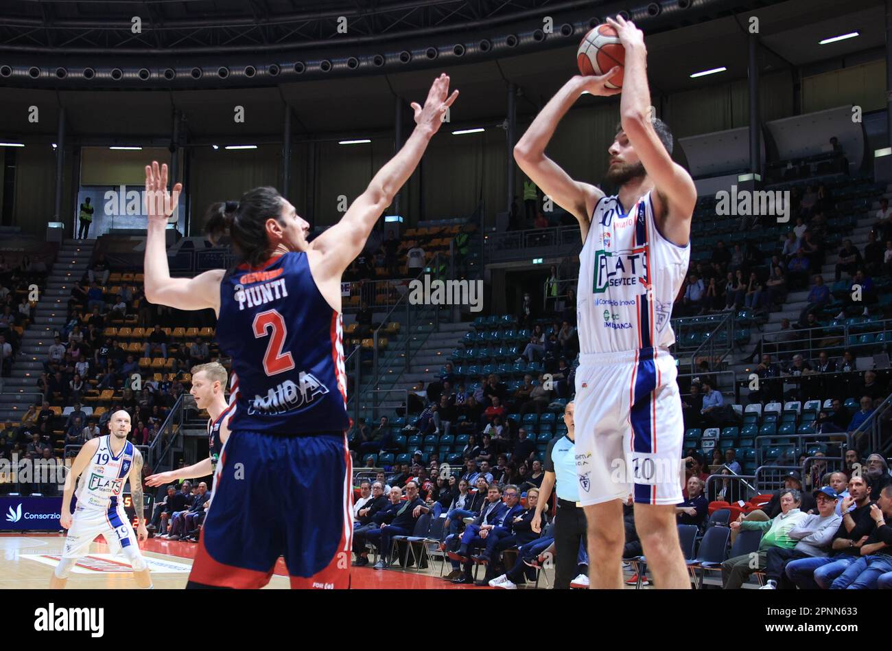 Simone Barbante (Fortitudo Flats Service Bologna) thwarted by Giorgio ...