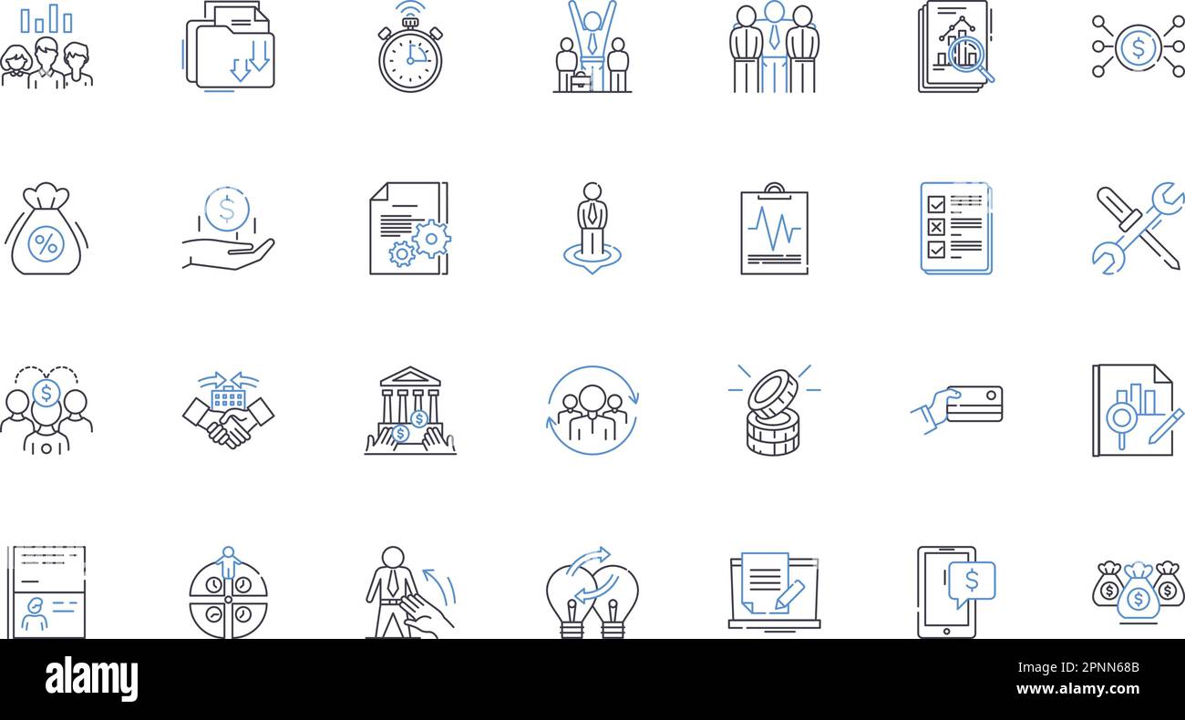 Revenue line icons collection. Sales, Income, Turnover, Profits ...