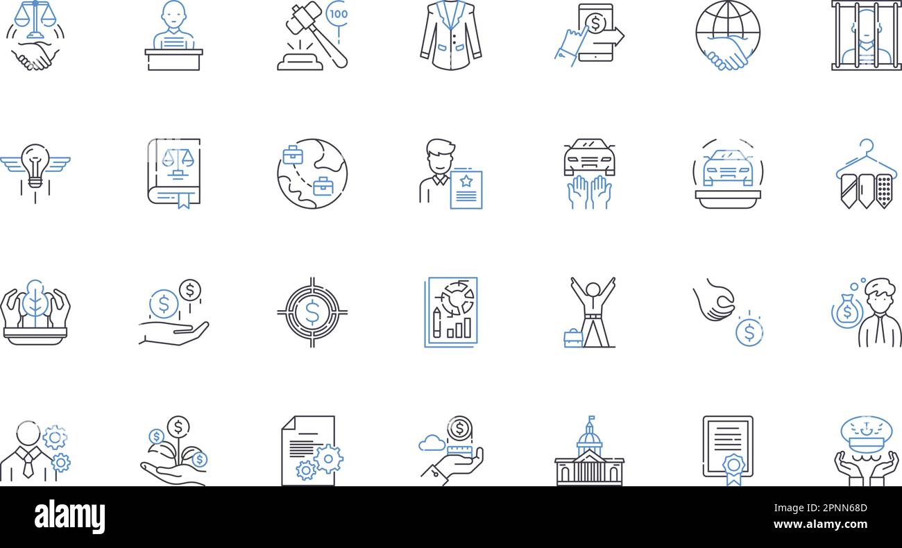 Natural rights line icons collection. Liberty, Equality, Justice ...