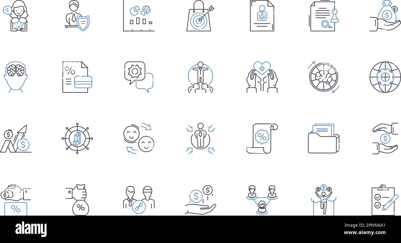 Automated Investing Line Icons Collection Algorithm Diversification Robo Advisors Efficiency