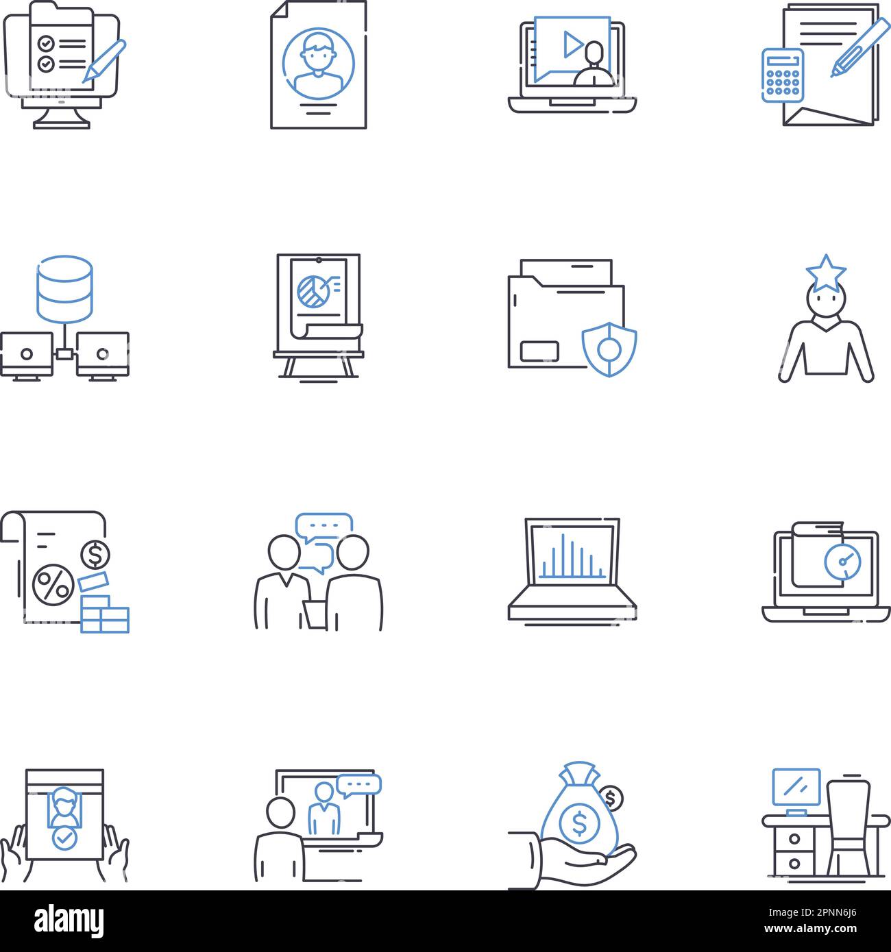 News broadcasting line icons collection. Breaking, Anchor, Current, Broadcast, Headline ...