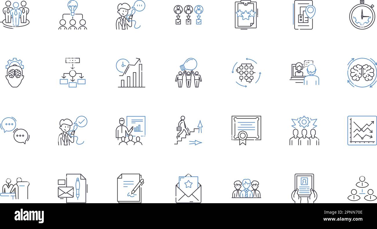 Corporate governance line icons collection. Transparency, Accountability, Oversight, Compliance ...