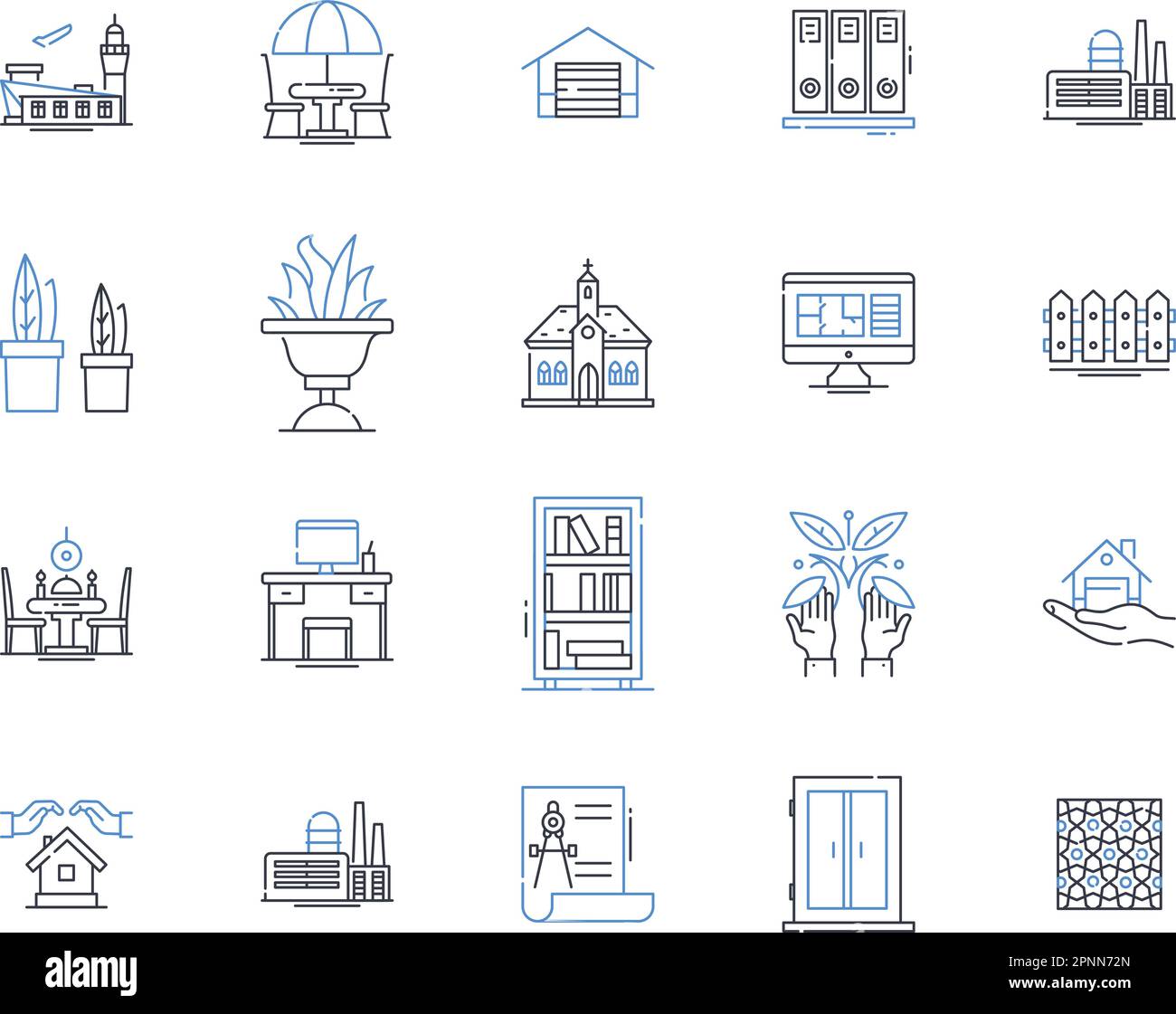 Rebuilding Line Icons Collection Restoration Repair Renewal
