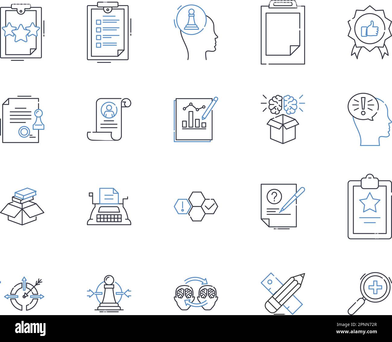 Workplace and environment line icons collection. Collaboration ...