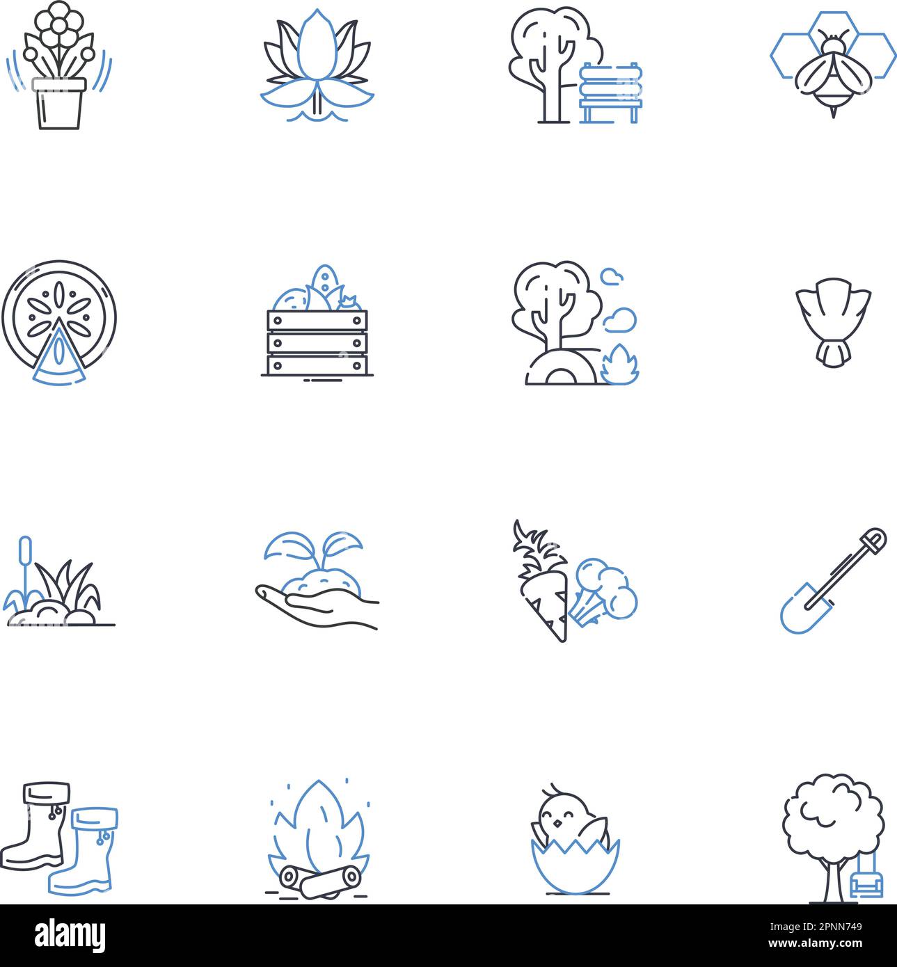 Agro-technology line icons collection. innovation sustainability ...