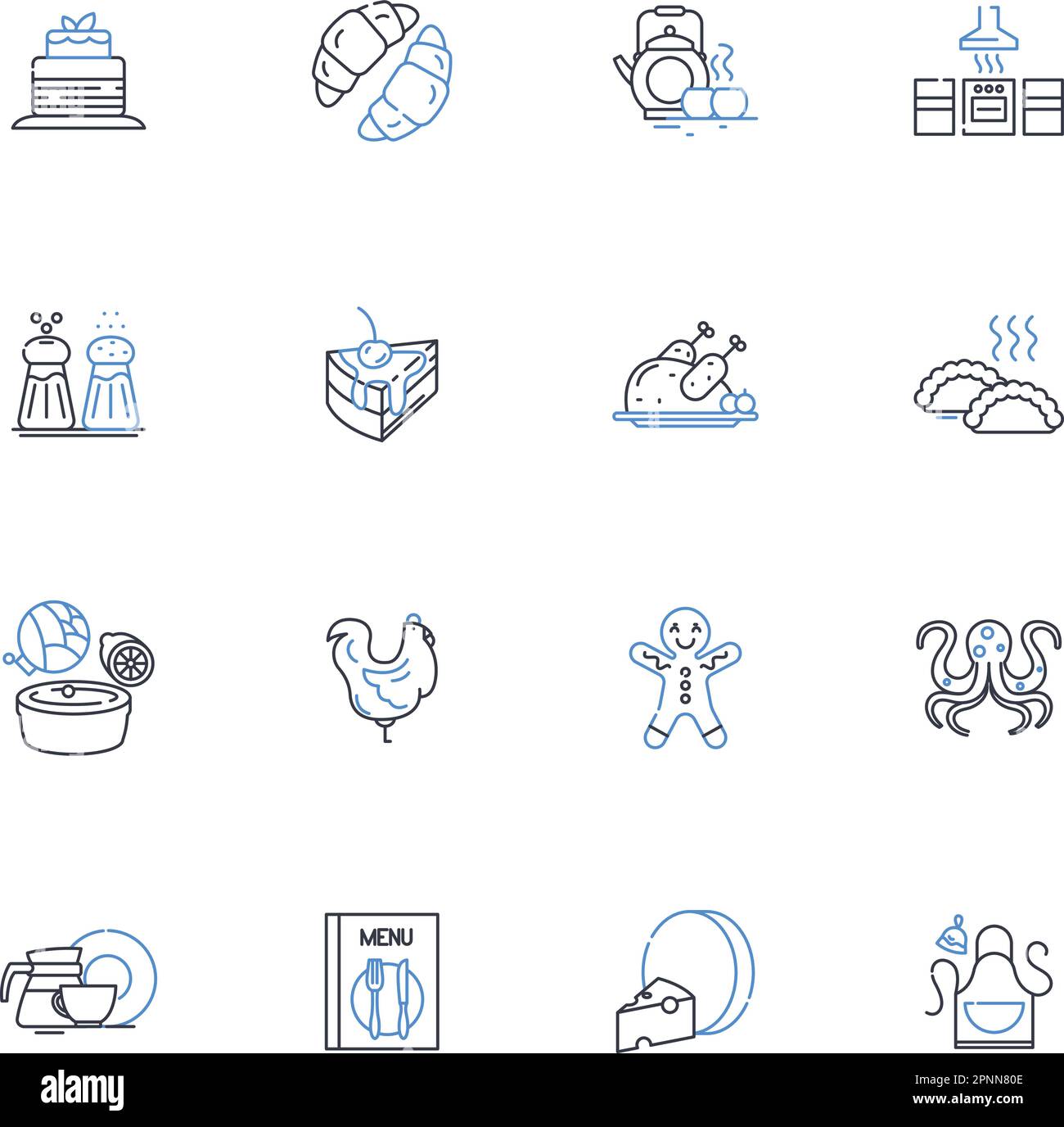 Fine dining line icons collection. Indulgent, Luxurious, Michelin ...