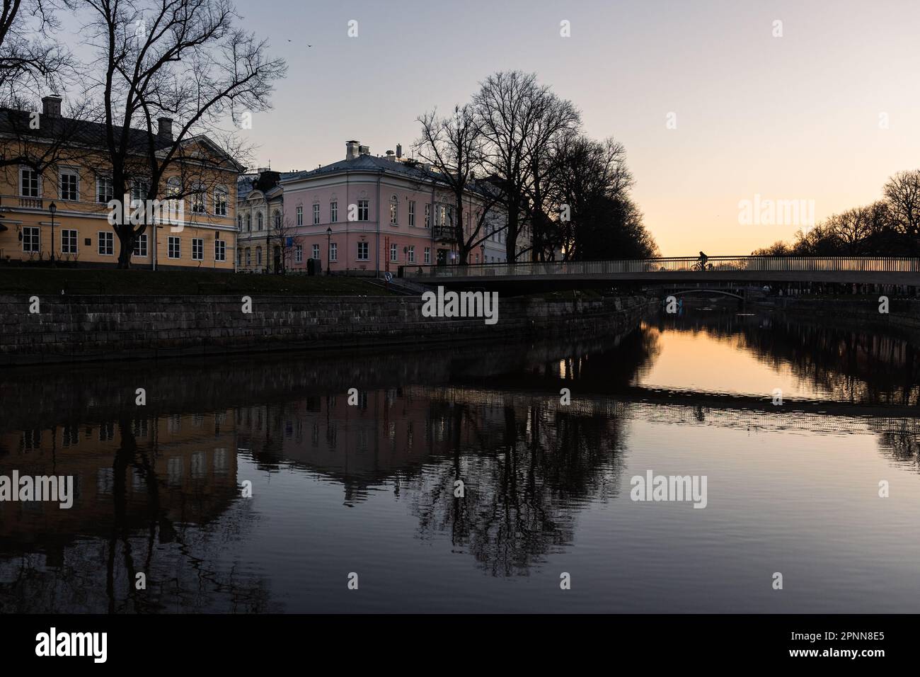 Architecture of the town of Turku, Finland at dawn Stock Photo - Alamy