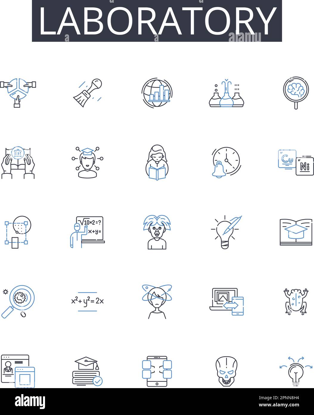 Laboratory line icons collection. Potential, Aspiring, Developing ...