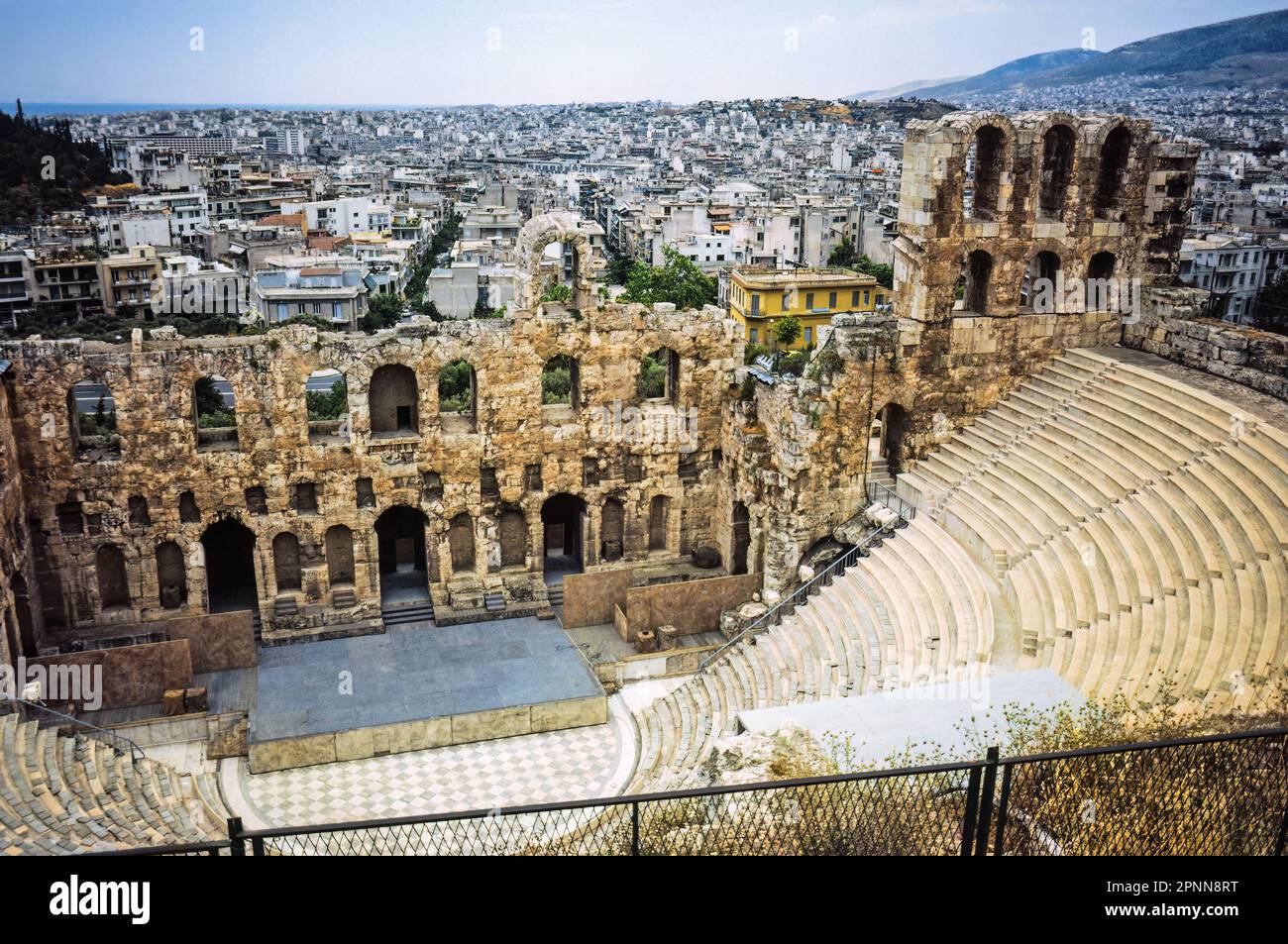 View at a amphitheatre in Athens Stock Photo - Alamy