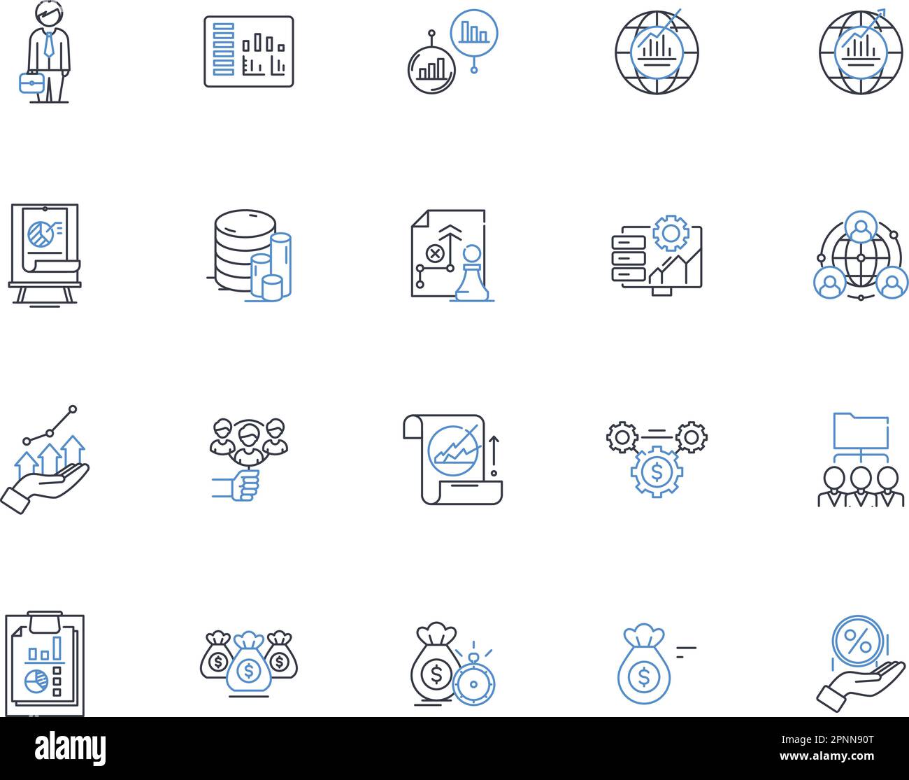 Commercial activity line icons collection. Commerce, Business, Sales ...